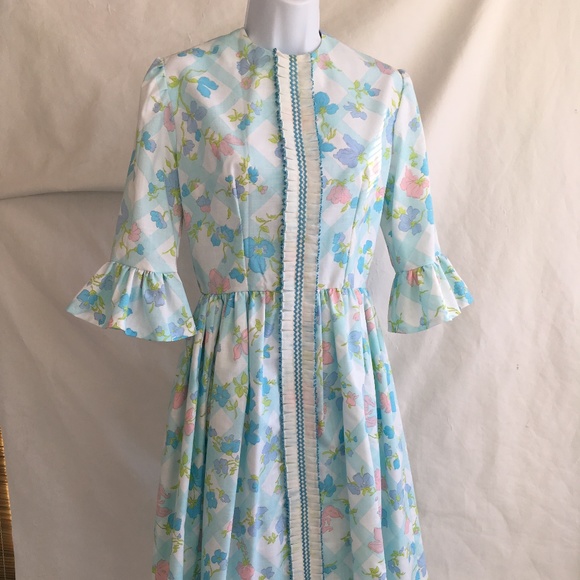 Dresses | Vintage Inspired Sheer Ruffle Dress Handmade | Poshmark